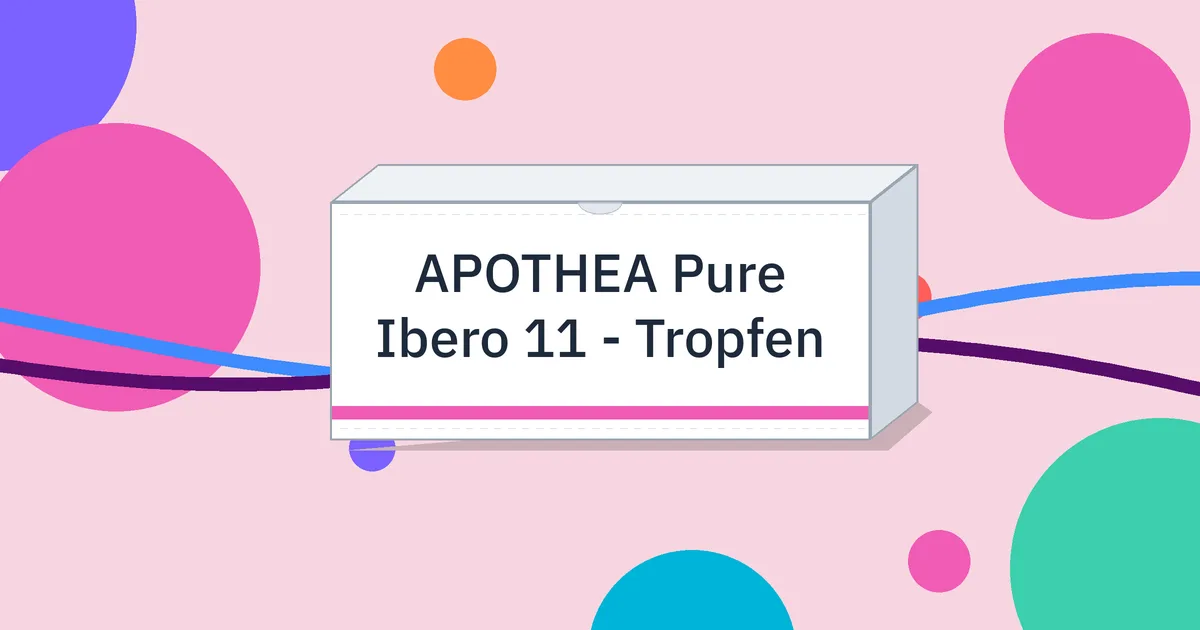 Symbolbild: Packung mit der Aufschrift APOTHEA Pure Ibero 11 - Tropfen (PZN 19266278) – Verfügbarkeit und Bezug in Apotheken in Frankfurt am Main