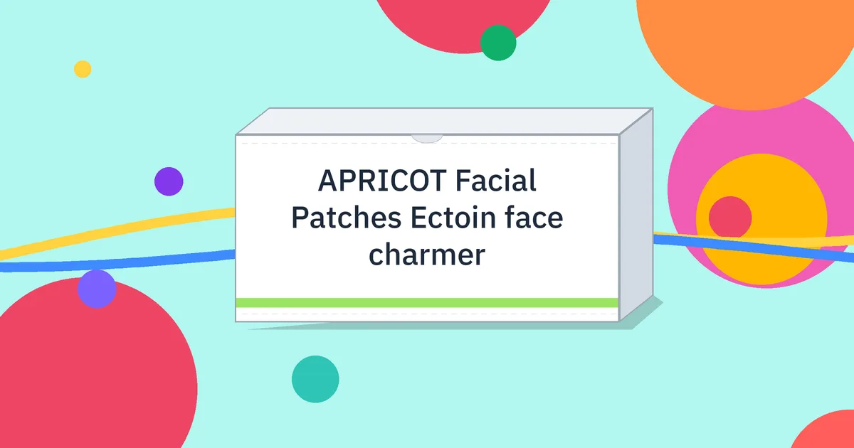 Symbolbild: Packung mit der Aufschrift APRICOT Facial Patches Ectoin face charmer (PZN 19895933) – Verfügbarkeit und Bezug in Apotheken in Frankfurt am Main
