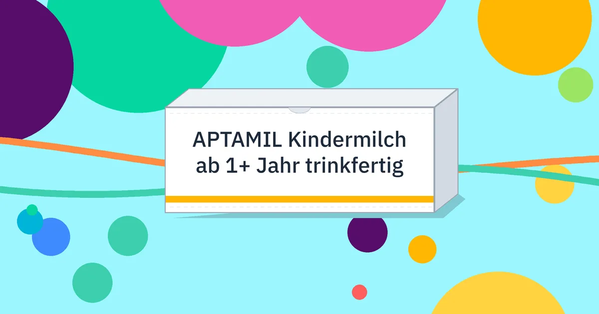 Symbolbild: Packung mit der Aufschrift APTAMIL Kindermilch ab 1+ Jahr trinkfertig (PZN 19800559) – Verfügbarkeit und Bezug in Apotheken in Frankfurt am Main