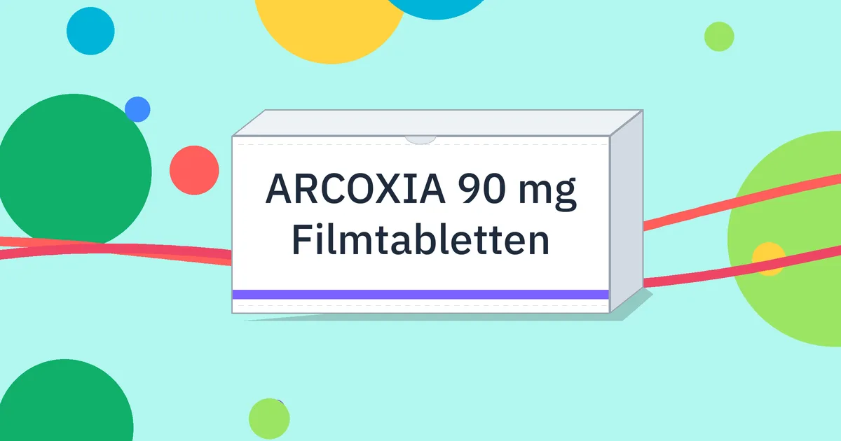 Symbolbild: Packung mit der Aufschrift ARCOXIA 90 mg Filmtabletten (PZN 17447917) – Verfügbarkeit und Bezug in Apotheken in Frankfurt am Main