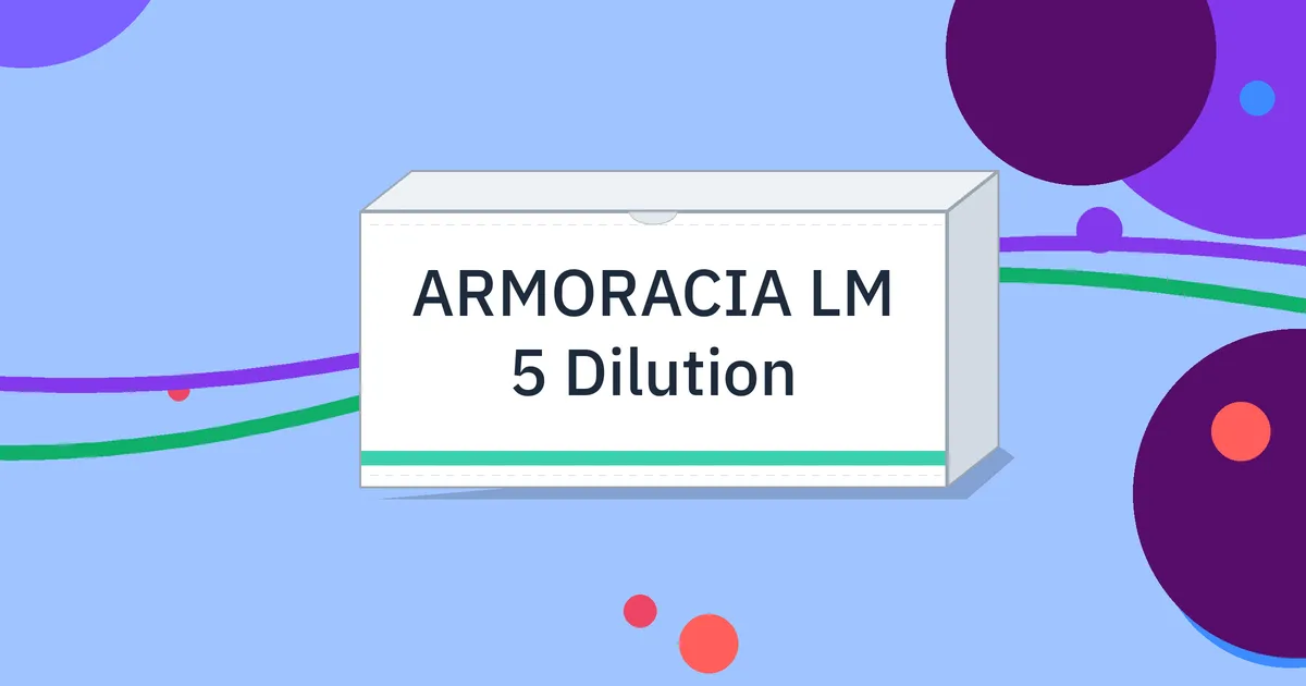 Symbolbild: Packung mit der Aufschrift ARMORACIA LM 5 Dilution (PZN 13393136) – Verfügbarkeit und Bezug in Apotheken in Frankfurt am Main