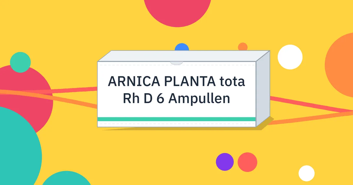 Symbolbild: Packung mit der Aufschrift ARNICA PLANTA tota Rh D 6 Ampullen (PZN 01618274) – Verfügbarkeit und Bezug in Apotheken in Frankfurt am Main