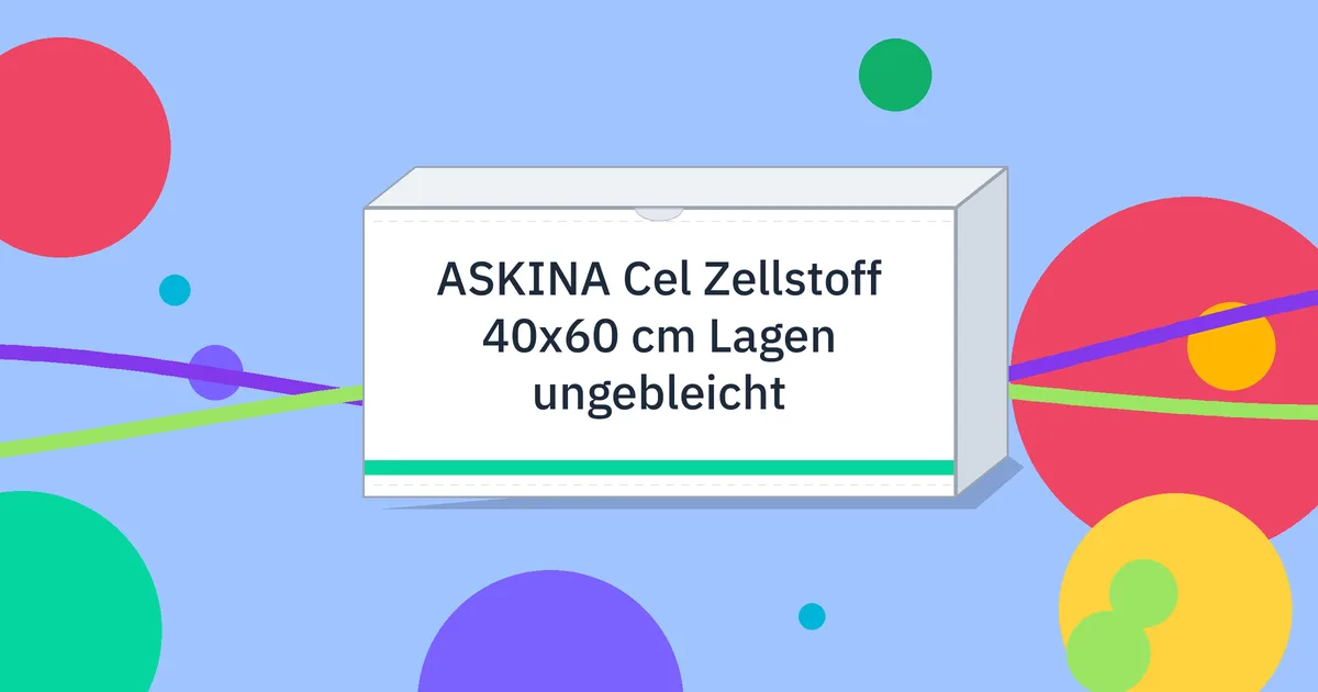 Symbolbild: Packung mit der Aufschrift ASKINA Cel Zellstoff 40x60 cm Lagen ungebleicht (PZN 06874763) – Verfügbarkeit und Bezug in Apotheken in Frankfurt am Main