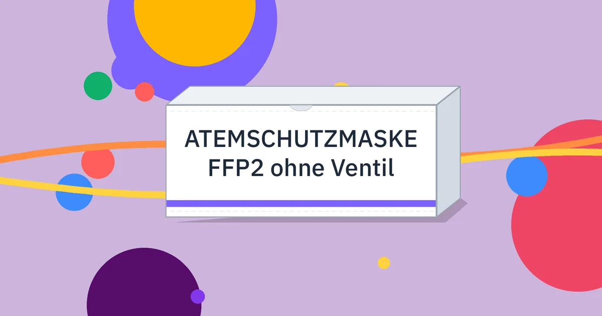Symbolbild: Packung mit der Aufschrift ATEMSCHUTZMASKE FFP2 ohne Ventil (PZN 16729358) – Verfügbarkeit und Bezug in Apotheken in Frankfurt am Main