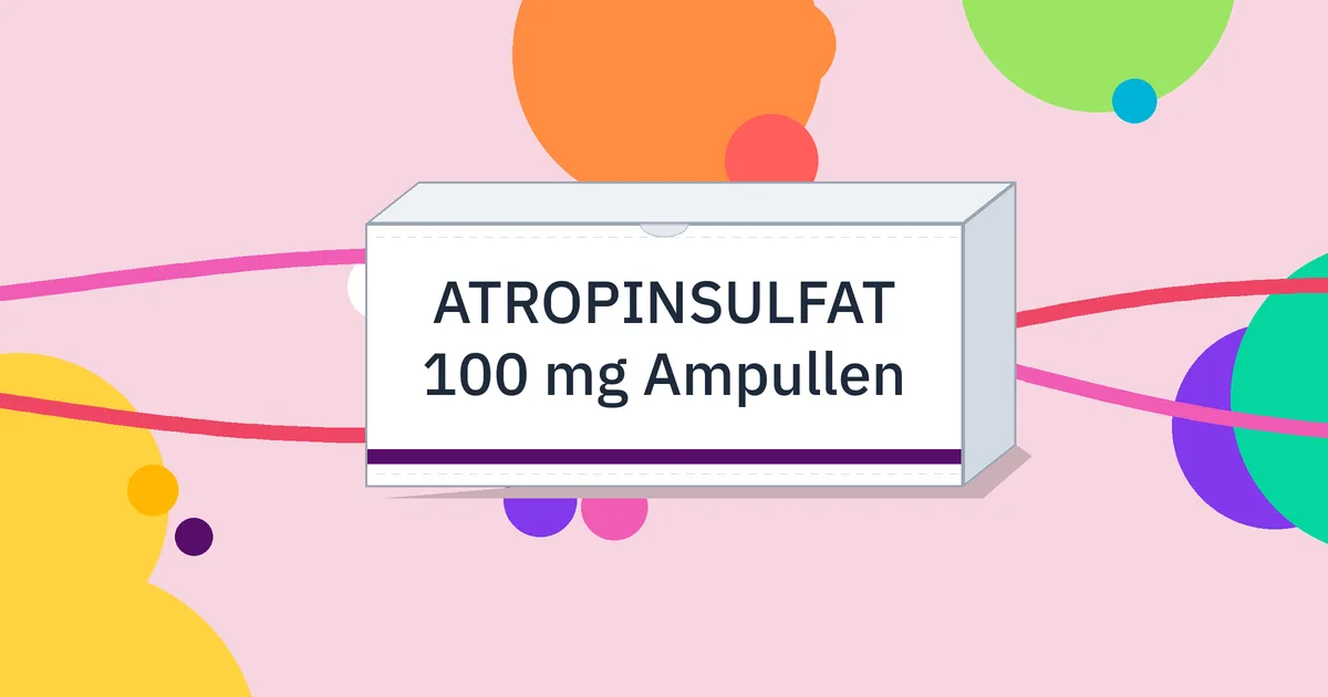 Symbolbild: Packung mit der Aufschrift ATROPINSULFAT 100 mg Ampullen (PZN 01821294) – Verfügbarkeit und Bezug in Apotheken in Frankfurt am Main
