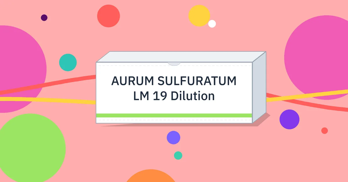 Symbolbild: Packung mit der Aufschrift AURUM SULFURATUM LM 19 Dilution (PZN 12786388) – Verfügbarkeit und Bezug in Apotheken in Frankfurt am Main