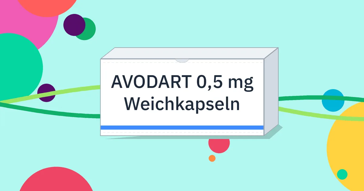 Symbolbild: Packung mit der Aufschrift AVODART 0,5 mg Weichkapseln (PZN 16811060) – Verfügbarkeit und Bezug in Apotheken in Frankfurt am Main