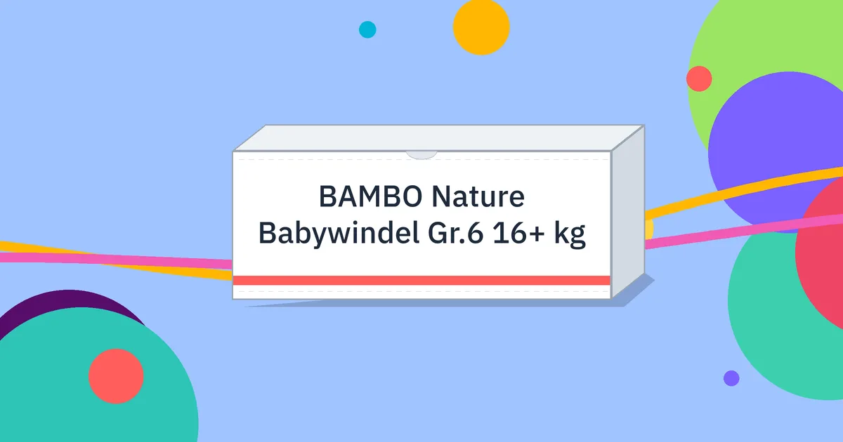 Symbolbild: Packung mit der Aufschrift BAMBO Nature Babywindel Gr.6 16+ kg (PZN 15417071) – Verfügbarkeit und Bezug in Apotheken in Frankfurt am Main