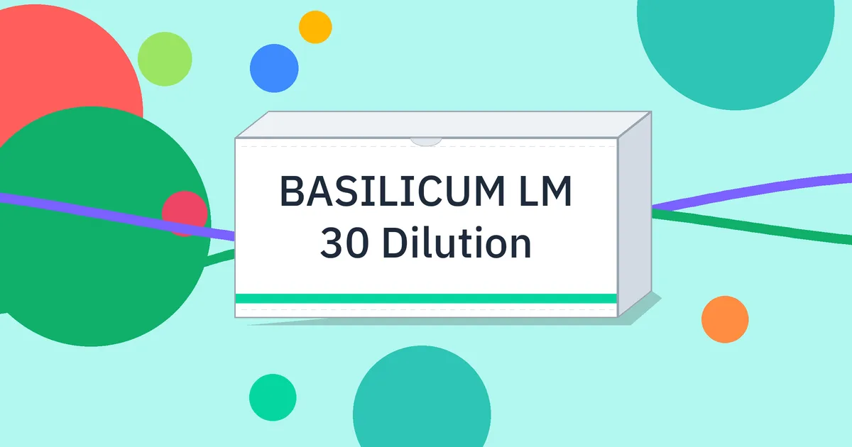 Symbolbild: Packung mit der Aufschrift BASILICUM LM 30 Dilution (PZN 12790958) – Verfügbarkeit und Bezug in Apotheken in Frankfurt am Main