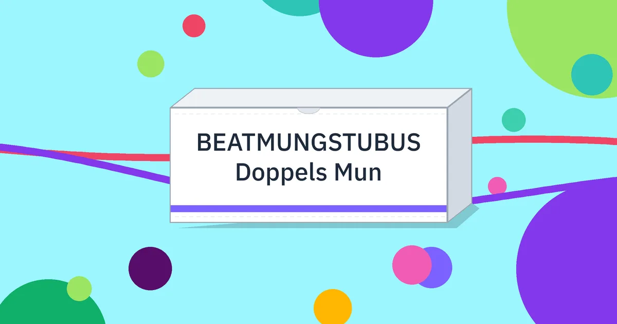 Symbolbild: Packung mit der Aufschrift BEATMUNGSTUBUS Doppels Mun (PZN 01735324) – Verfügbarkeit und Bezug in Apotheken in Frankfurt am Main
