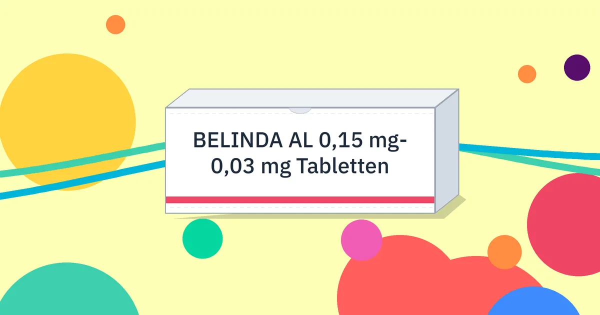 Symbolbild: Packung mit der Aufschrift BELINDA AL 0,15 mg-0,03 mg Tabletten (PZN 09744417) – Verfügbarkeit und Bezug in Apotheken in Frankfurt am Main