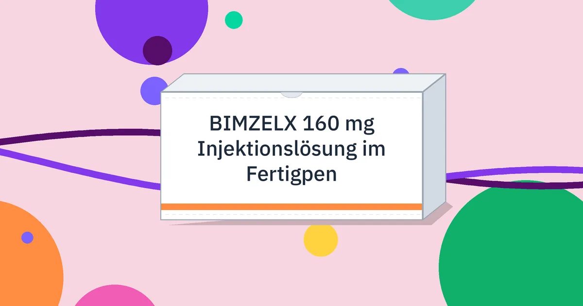 Symbolbild: Packung mit der Aufschrift BIMZELX 160 mg Injektionslösung im Fertigpen (PZN 18467773) – Verfügbarkeit und Bezug in Apotheken in Frankfurt am Main