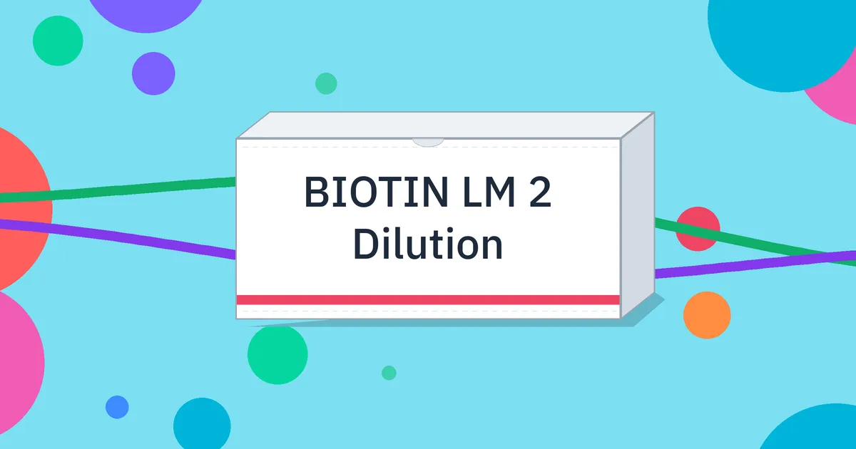 Symbolbild: Packung mit der Aufschrift BIOTIN LM 2 Dilution (PZN 12794152) – Verfügbarkeit und Bezug in Apotheken in Frankfurt am Main