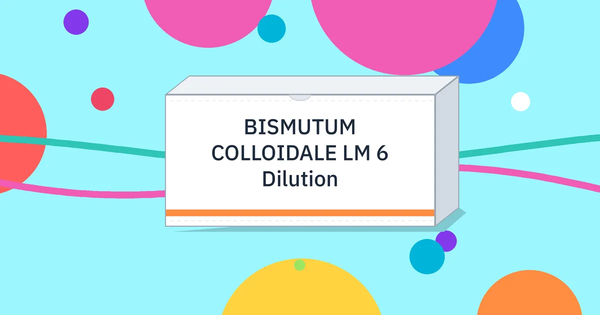 Symbolbild: Packung mit der Aufschrift BISMUTUM COLLOIDALE LM 6 Dilution (PZN 13385817) – Verfügbarkeit und Bezug in Apotheken in Frankfurt am Main