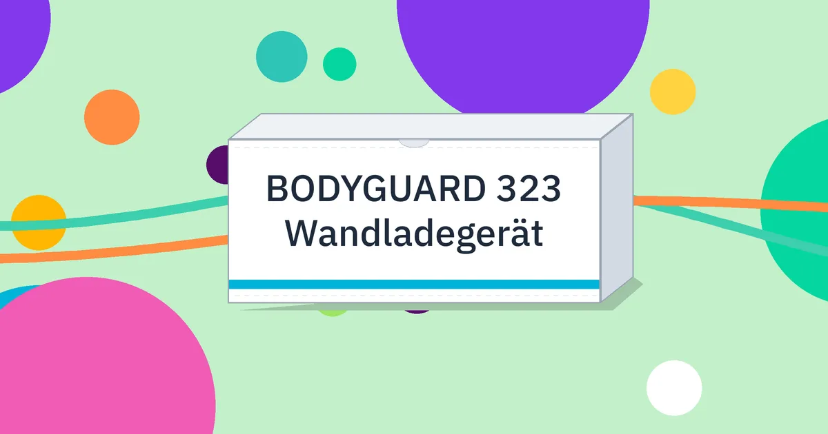Symbolbild: Packung mit der Aufschrift BODYGUARD 323 Wandladegerät (PZN 06908396) – Verfügbarkeit und Bezug in Apotheken in Frankfurt am Main