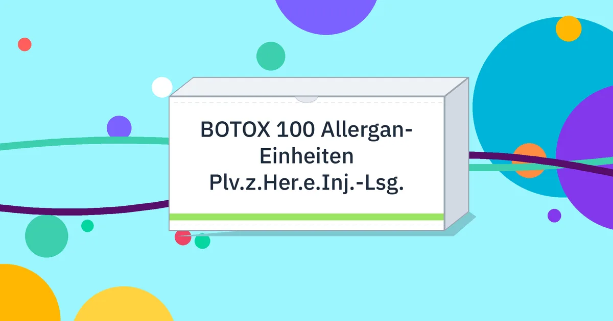 Symbolbild: Packung mit der Aufschrift BOTOX 100 Allergan-Einheiten Plv.z.Her.e.Inj.-Lsg. (PZN 12593146) – Verfügbarkeit und Bezug in Apotheken in Frankfurt am Main