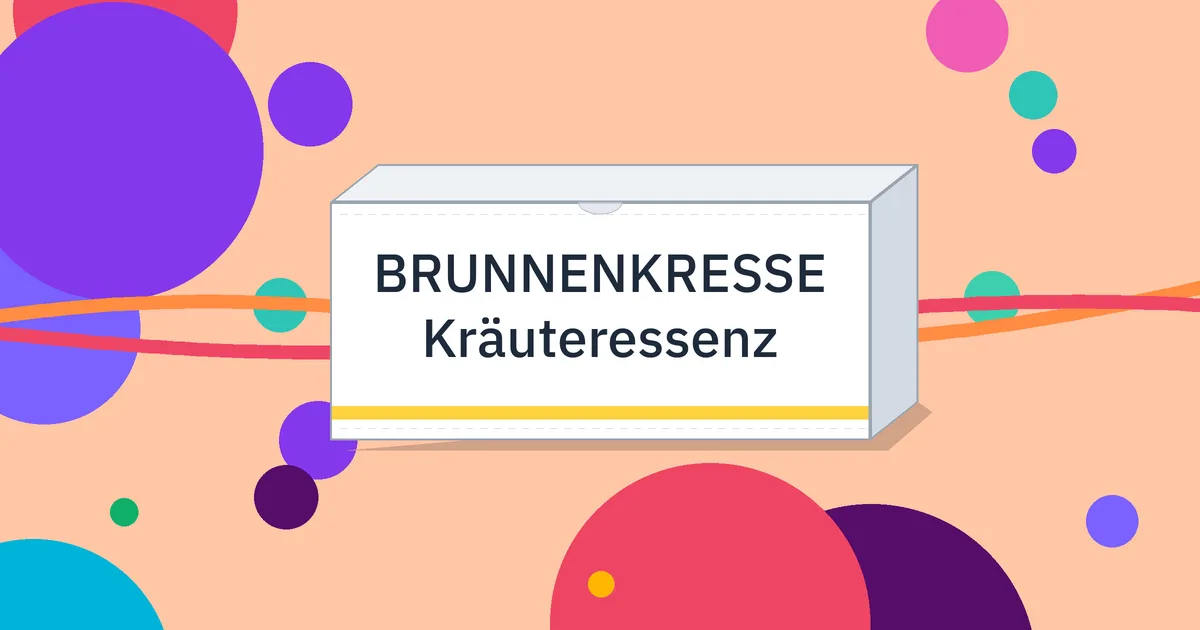 Symbolbild: Packung mit der Aufschrift BRUNNENKRESSE Kräuteressenz (PZN 16360918) – Verfügbarkeit und Bezug in Apotheken in Frankfurt am Main