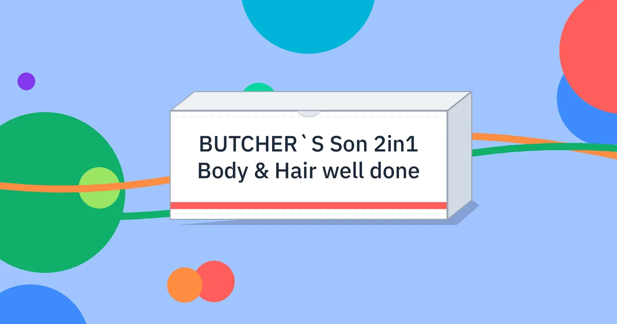Symbolbild: Packung mit der Aufschrift BUTCHER`S Son 2in1 Body & Hair well done (PZN 16536168) – Verfügbarkeit und Bezug in Apotheken in Frankfurt am Main