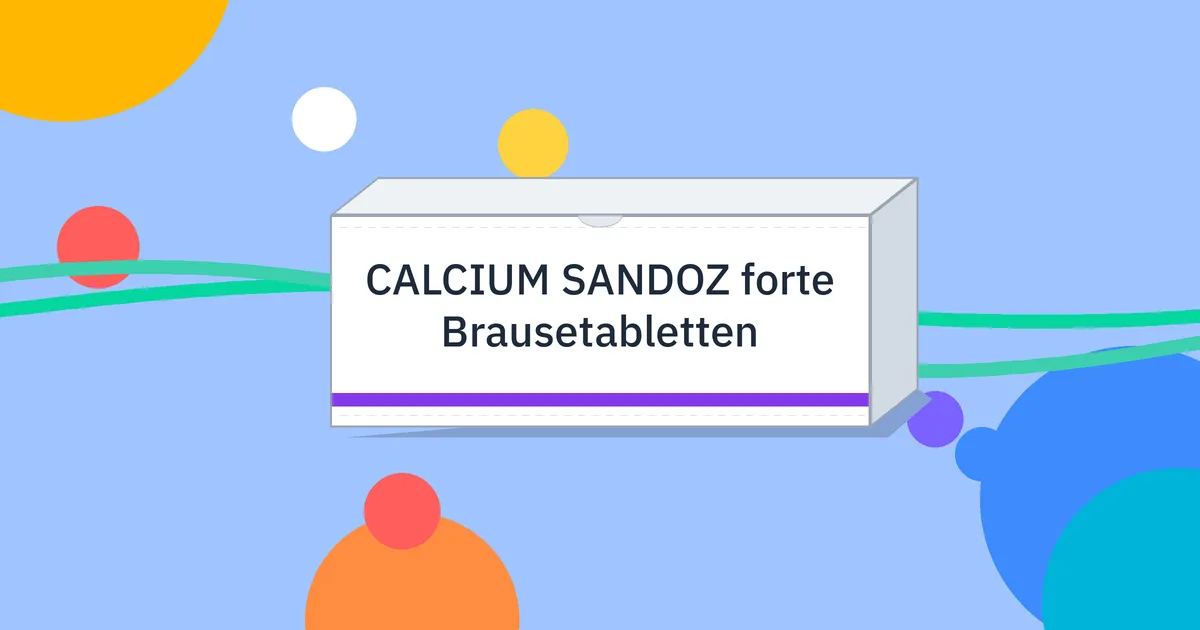 Symbolbild: Packung mit der Aufschrift CALCIUM SANDOZ forte Brausetabletten (PZN 04906200) – Verfügbarkeit und Bezug in Apotheken in Frankfurt am Main
