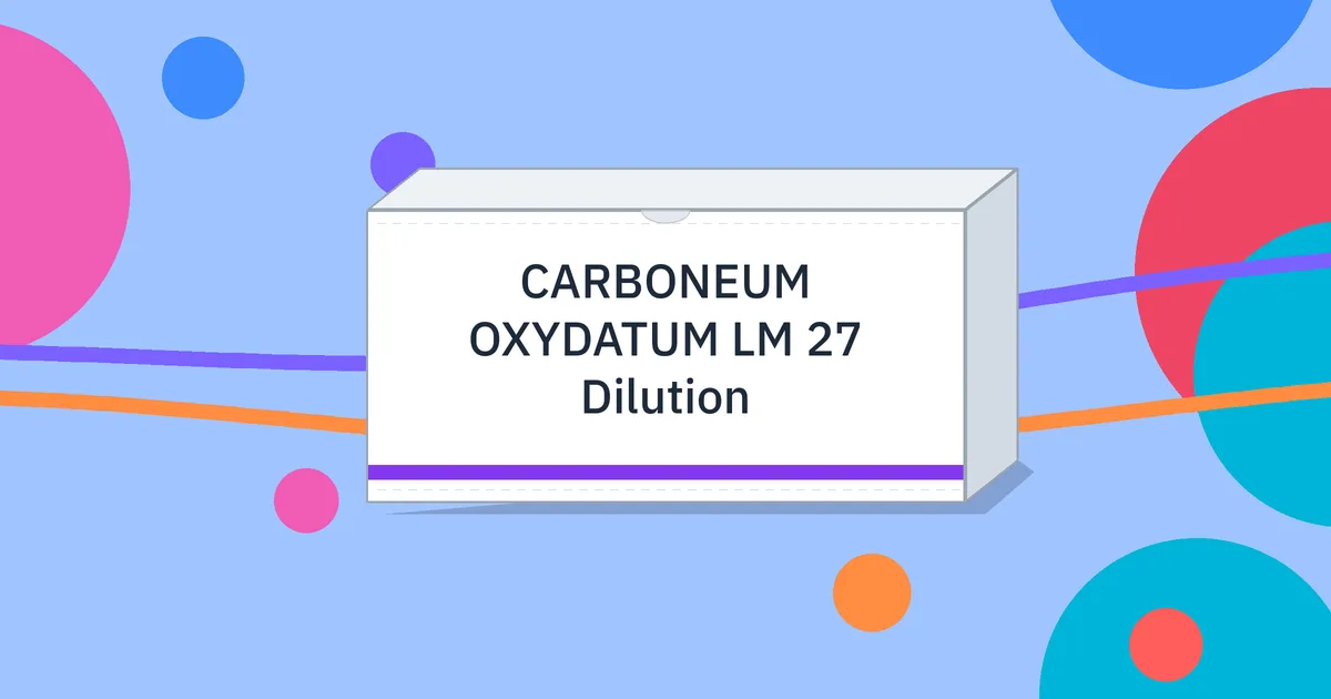Symbolbild: Packung mit der Aufschrift CARBONEUM OXYDATUM LM 27 Dilution (PZN 13428840) – Verfügbarkeit und Bezug in Apotheken in Frankfurt am Main