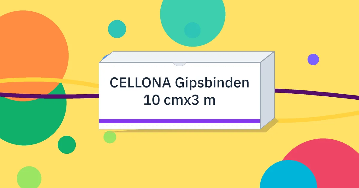 Symbolbild: Packung mit der Aufschrift CELLONA Gipsbinden 10 cmx3 m (PZN 03150869) – Verfügbarkeit und Bezug in Apotheken in Frankfurt am Main