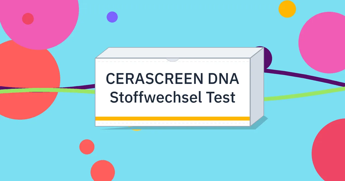 Symbolbild: Packung mit der Aufschrift CERASCREEN DNA Stoffwechsel Test (PZN 17241529) – Verfügbarkeit und Bezug in Apotheken in Frankfurt am Main