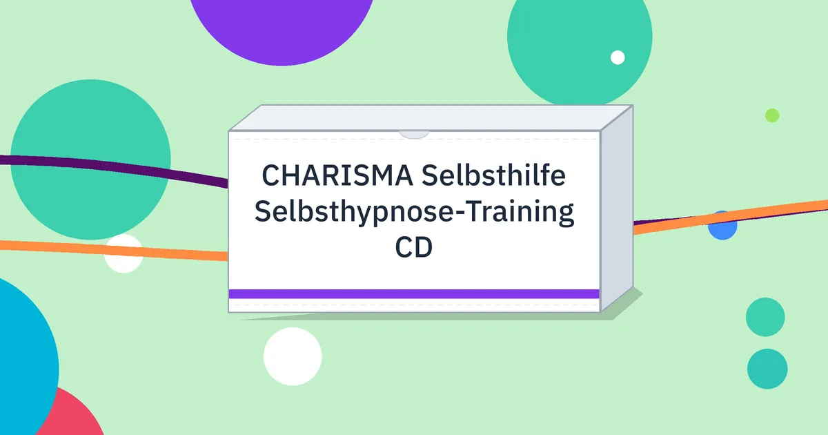 Symbolbild: Packung mit der Aufschrift CHARISMA Selbsthilfe Selbsthypnose-Training CD (PZN 10744196) – Verfügbarkeit und Bezug in Apotheken in Frankfurt am Main