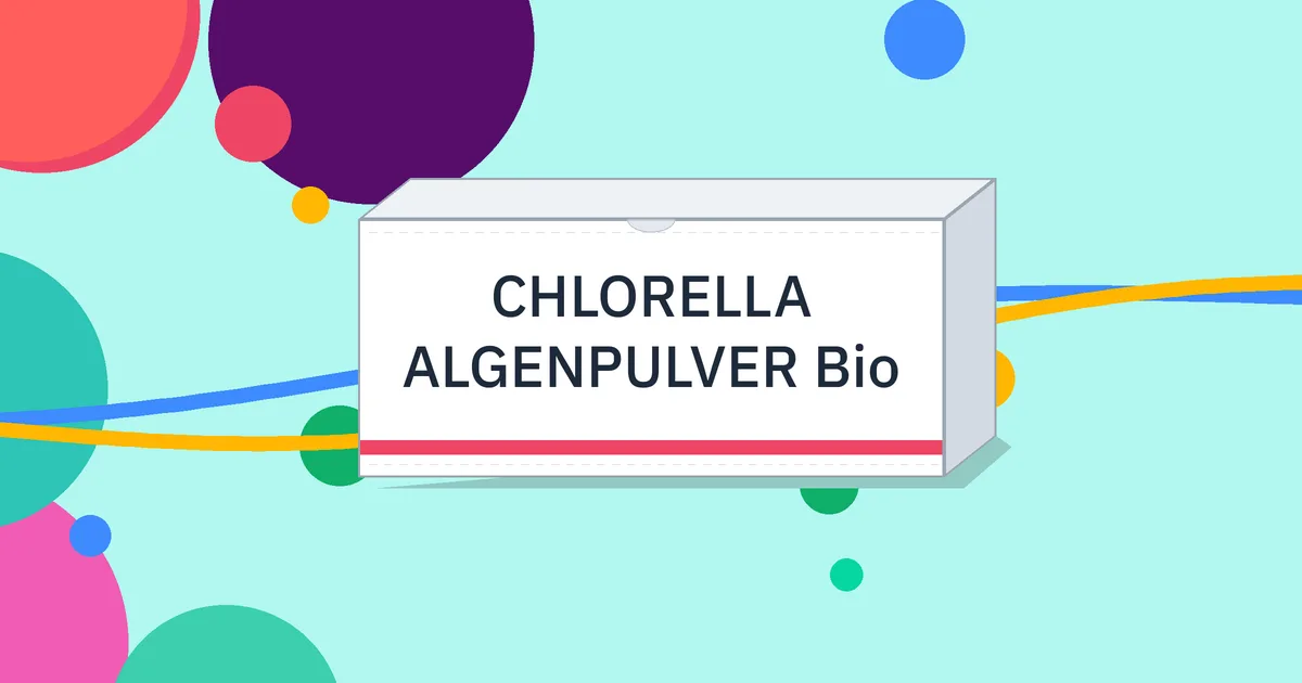 Symbolbild: Packung mit der Aufschrift CHLORELLA ALGENPULVER Bio (PZN 11341678) – Verfügbarkeit und Bezug in Apotheken in Frankfurt am Main