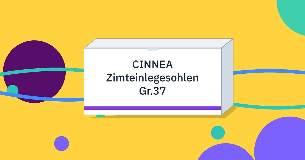 Symbolbild: Packung mit der Aufschrift CINNEA Zimteinlegesohlen Gr.37 (PZN 01909505) – Verfügbarkeit und Bezug in Apotheken in Frankfurt am Main
