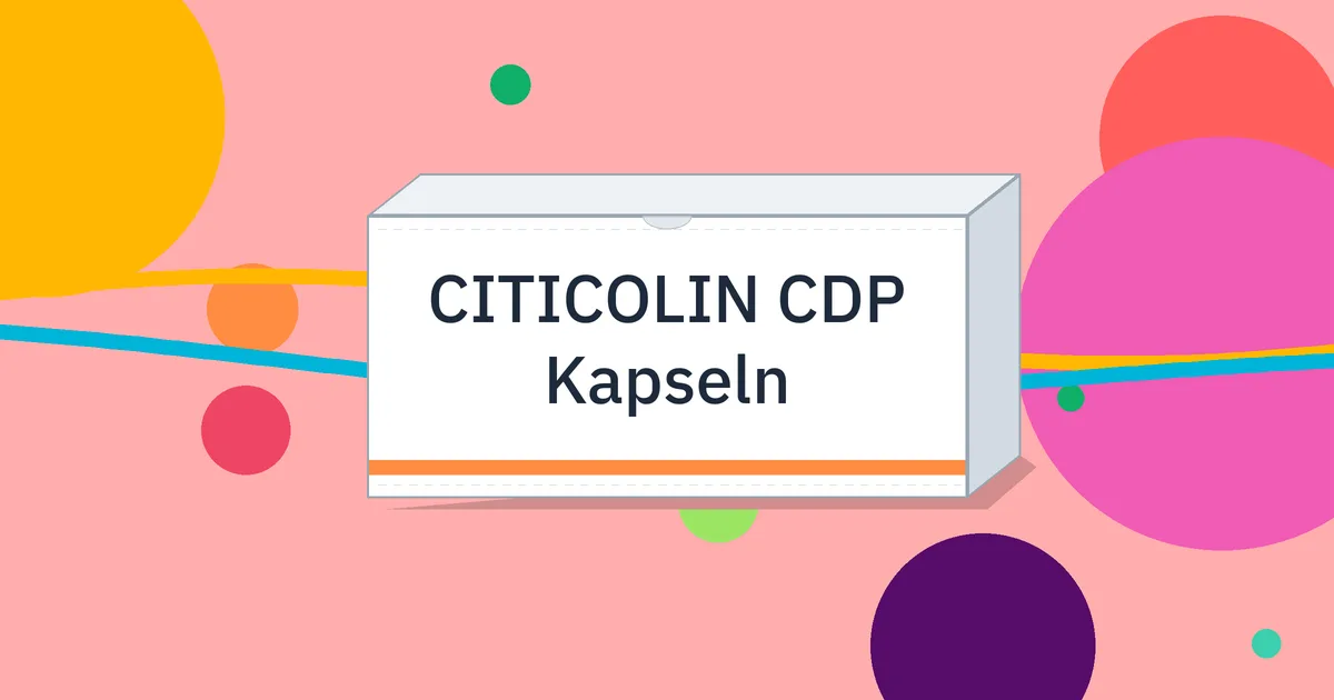 Symbolbild: Packung mit der Aufschrift CITICOLIN CDP Kapseln (PZN 20358672) – Verfügbarkeit und Bezug in Apotheken in Frankfurt am Main
