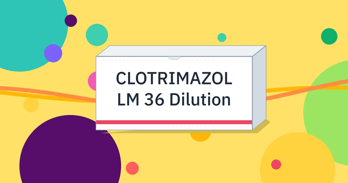 Symbolbild: Packung mit der Aufschrift CLOTRIMAZOL LM 36 Dilution (PZN 12822894) – Verfügbarkeit und Bezug in Apotheken in Frankfurt am Main