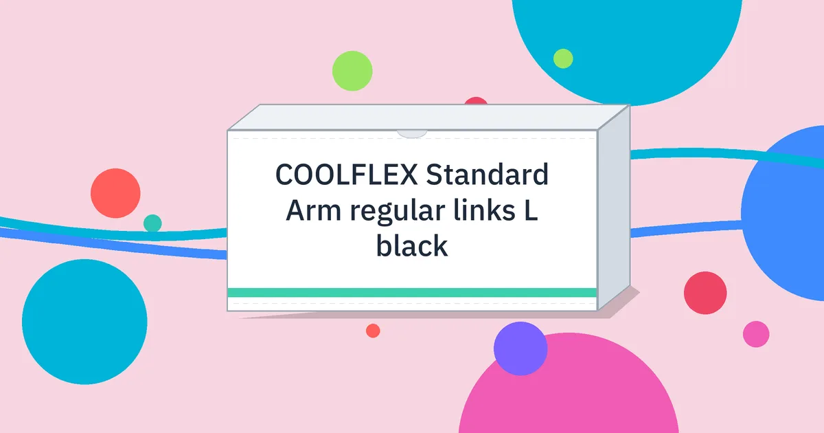 Symbolbild: Packung mit der Aufschrift COOLFLEX Standard Arm regular links L black (PZN 20382699) – Verfügbarkeit und Bezug in Apotheken in Frankfurt am Main