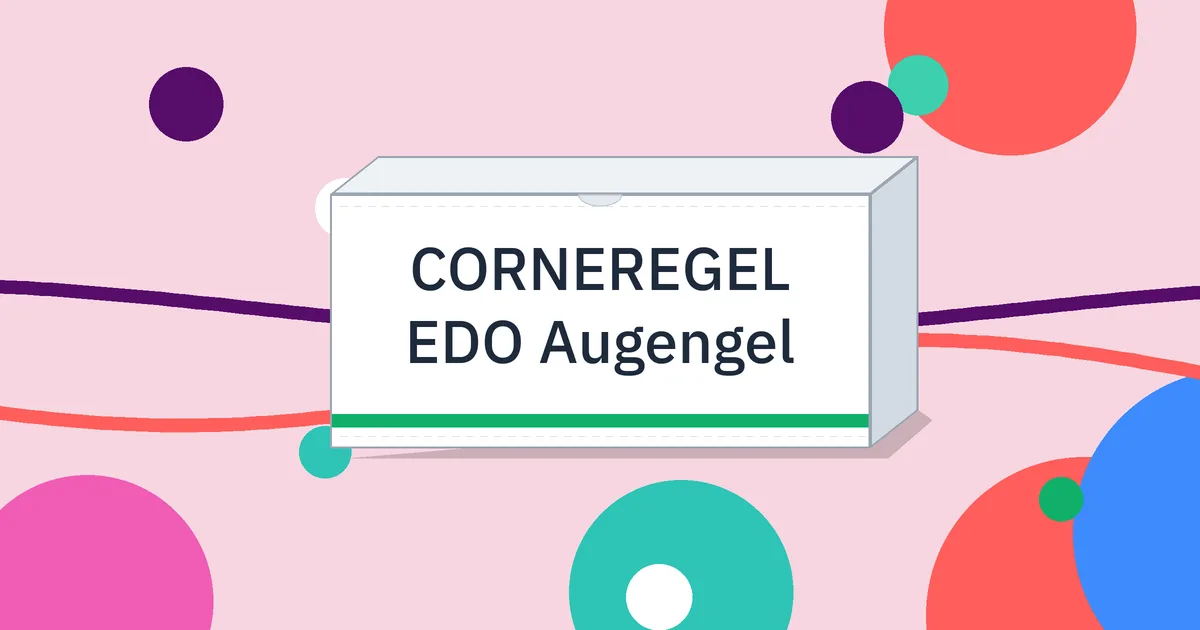 Symbolbild: Packung mit der Aufschrift CORNEREGEL EDO Augengel (PZN 04953576) – Verfügbarkeit und Bezug in Apotheken in Frankfurt am Main