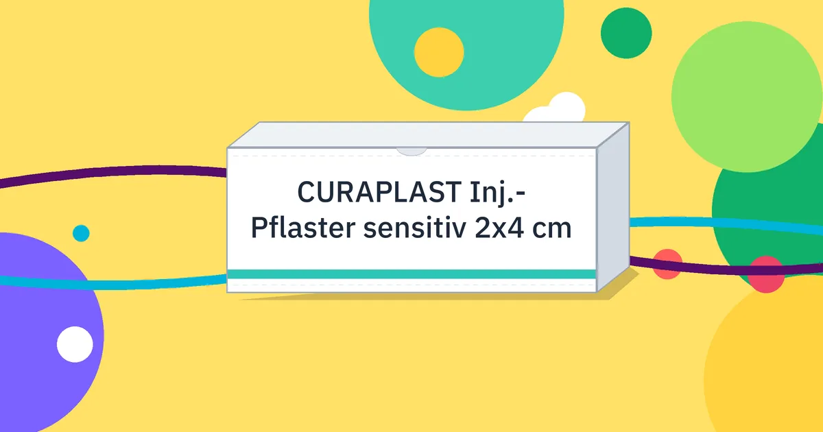 Symbolbild: Packung mit der Aufschrift CURAPLAST Inj.-Pflaster sensitiv 2x4 cm (PZN 03316867) – Verfügbarkeit und Bezug in Apotheken in Frankfurt am Main