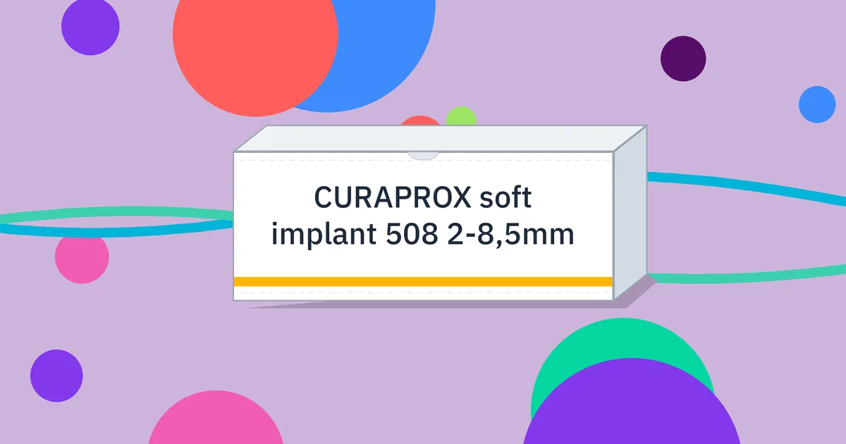 Symbolbild: Packung mit der Aufschrift CURAPROX soft implant 508 2-8,5mm (PZN 05385803) – Verfügbarkeit und Bezug in Apotheken in Frankfurt am Main