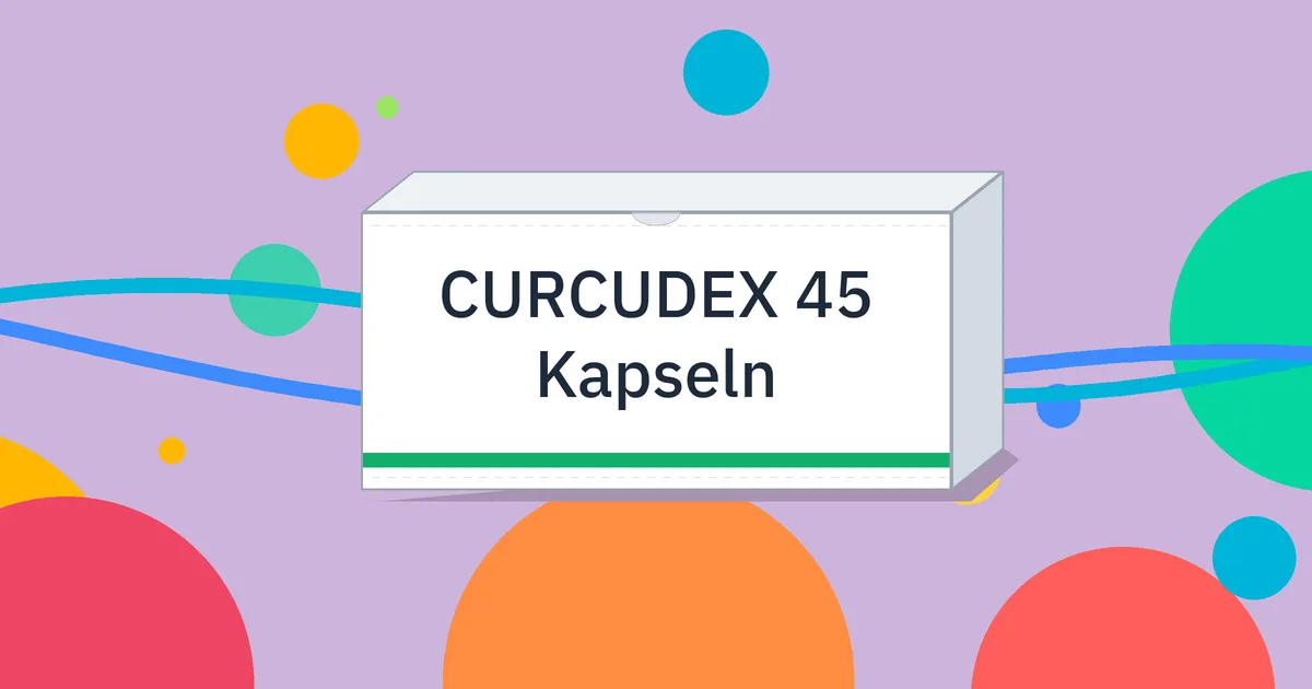 Symbolbild: Packung mit der Aufschrift CURCUDEX 45 Kapseln (PZN 11656034) – Verfügbarkeit und Bezug in Apotheken in Frankfurt am Main
