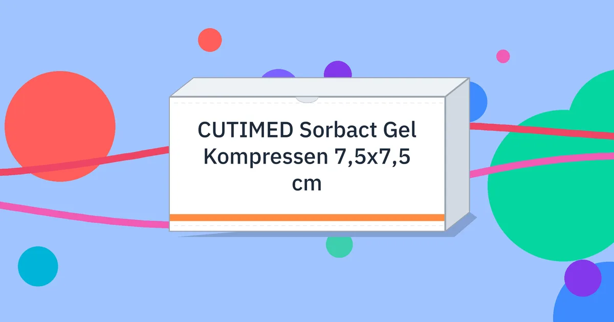 Symbolbild: Packung mit der Aufschrift CUTIMED Sorbact Gel Kompressen 7,5x7,5 cm (PZN 19468496) – Verfügbarkeit und Bezug in Apotheken in Frankfurt am Main
