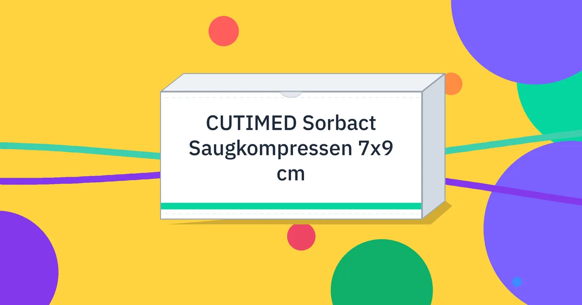 Symbolbild: Packung mit der Aufschrift CUTIMED Sorbact Saugkompressen 7x9 cm (PZN 10751210) – Verfügbarkeit und Bezug in Apotheken in Frankfurt am Main