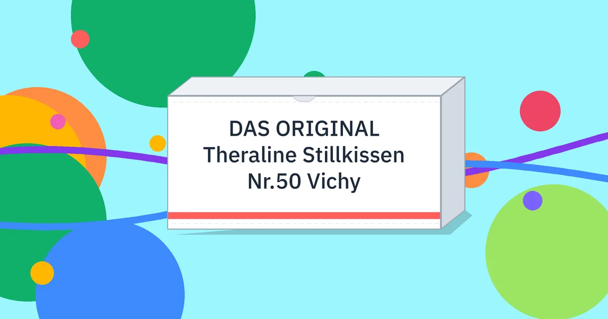 Symbolbild: Packung mit der Aufschrift DAS ORIGINAL Theraline Stillkissen Nr.50 Vichy (PZN 09532081) – Verfügbarkeit und Bezug in Apotheken in Frankfurt am Main