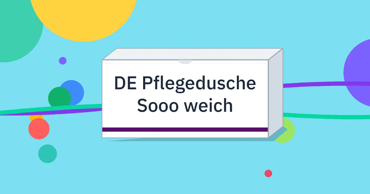 Symbolbild: Packung mit der Aufschrift DE Pflegedusche Sooo weich (PZN 18134528) – Verfügbarkeit und Bezug in Apotheken in Frankfurt am Main