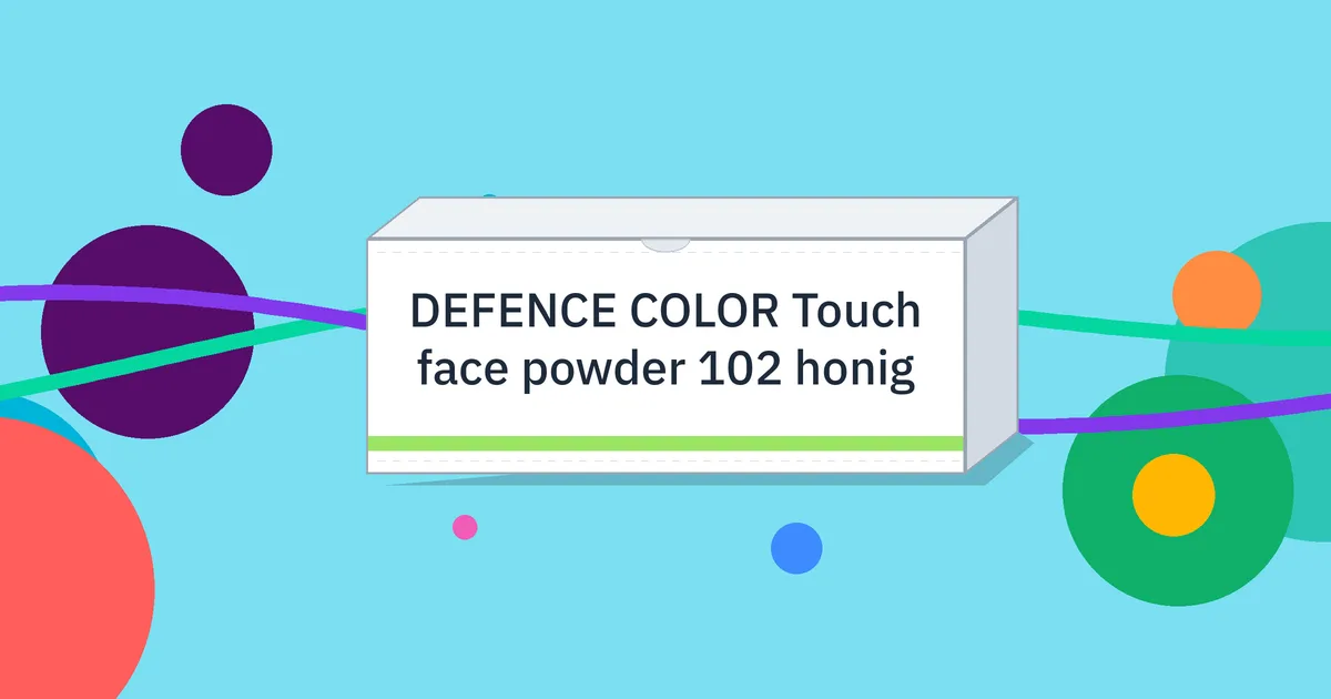 Symbolbild: Packung mit der Aufschrift DEFENCE COLOR Touch face powder 102 honig (PZN 11892148) – Verfügbarkeit und Bezug in Apotheken in Frankfurt am Main