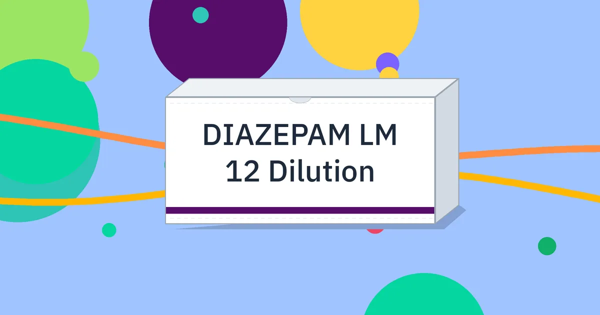 Symbolbild: Packung mit der Aufschrift DIAZEPAM LM 12 Dilution (PZN 12840828) – Verfügbarkeit und Bezug in Apotheken in Frankfurt am Main