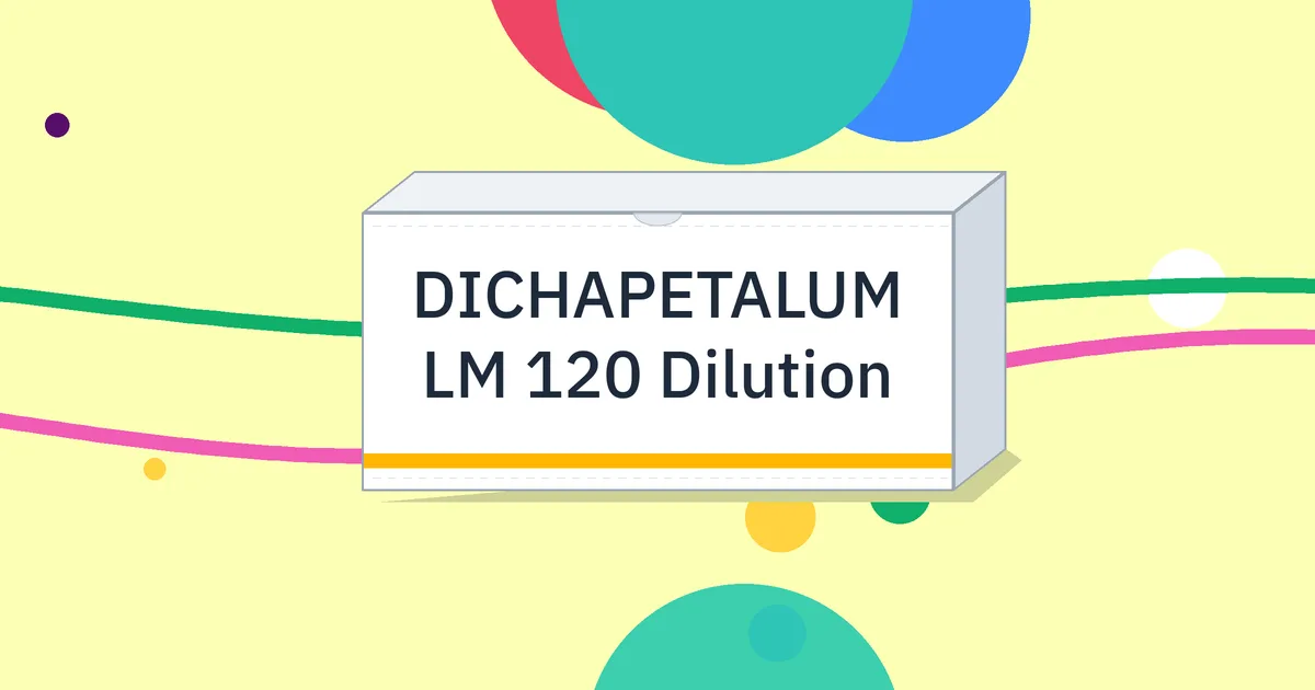 Symbolbild: Packung mit der Aufschrift DICHAPETALUM LM 120 Dilution (PZN 13464534) – Verfügbarkeit und Bezug in Apotheken in Frankfurt am Main