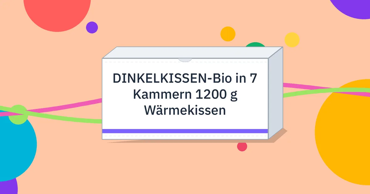 Symbolbild: Packung mit der Aufschrift DINKELKISSEN-Bio in 7 Kammern 1200 g Wärmekissen (PZN 05558600) – Verfügbarkeit und Bezug in Apotheken in Frankfurt am Main
