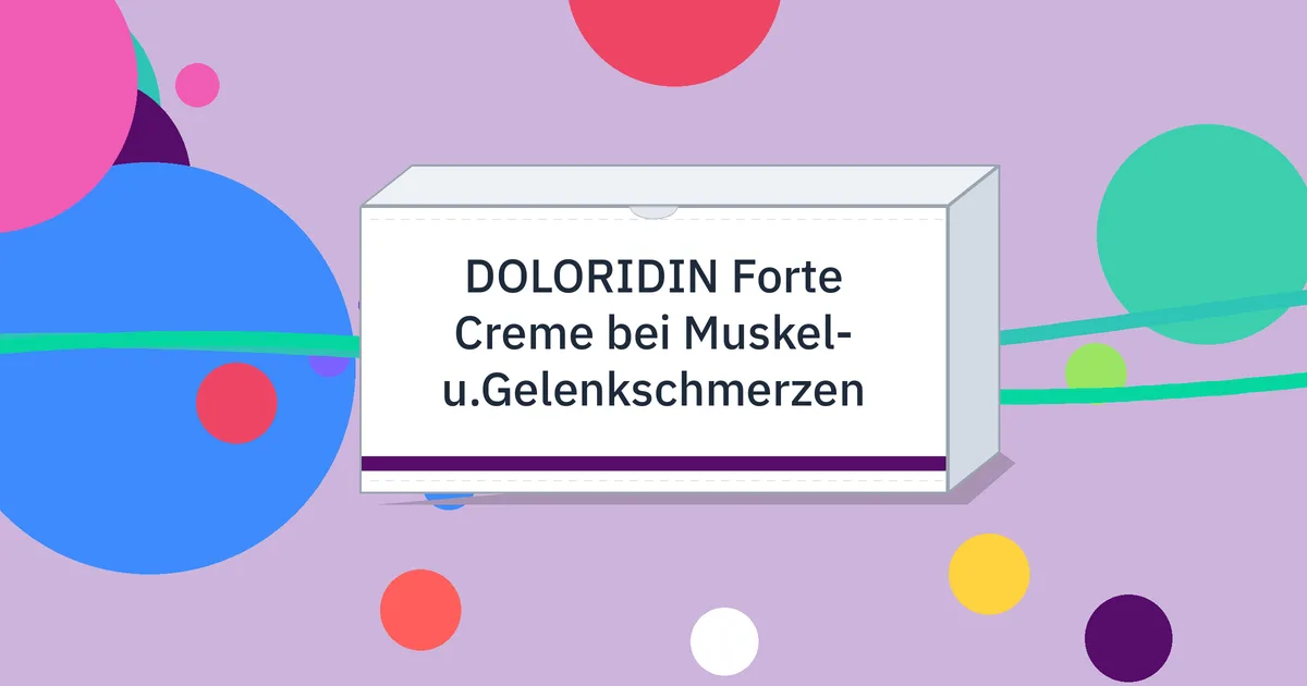 Symbolbild: Packung mit der Aufschrift DOLORIDIN Forte Creme bei Muskel-u.Gelenkschmerzen (PZN 19694554) – Verfügbarkeit und Bezug in Apotheken in Frankfurt am Main