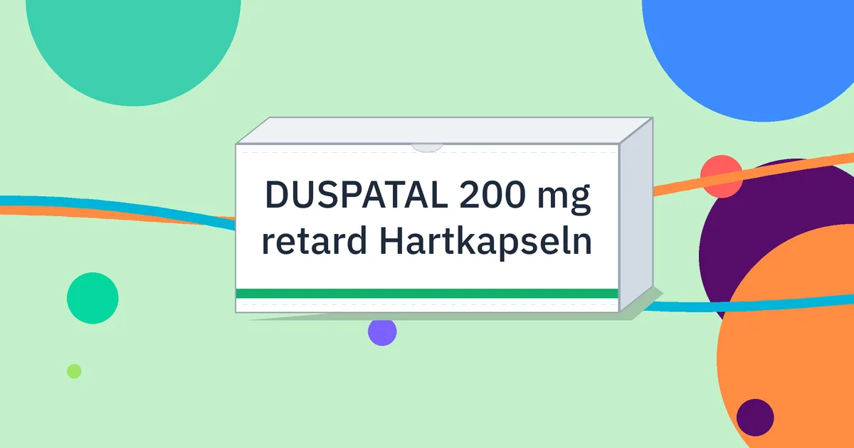 Symbolbild: Packung mit der Aufschrift DUSPATAL 200 mg retard Hartkapseln (PZN 16352913) – Verfügbarkeit und Bezug in Apotheken in Frankfurt am Main
