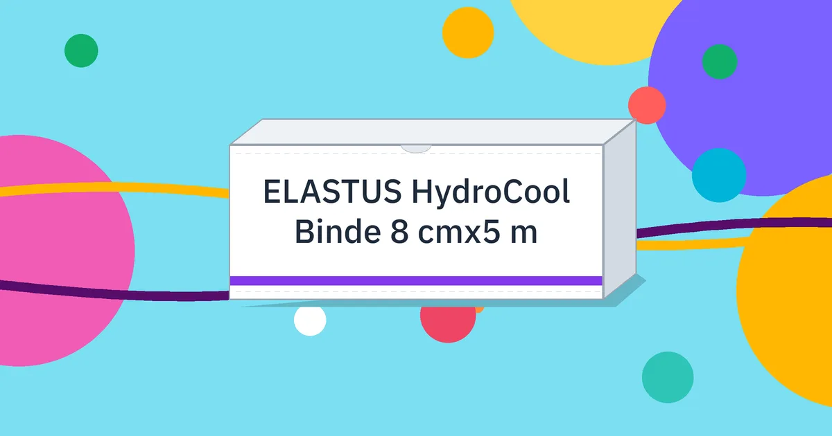 Symbolbild: Packung mit der Aufschrift ELASTUS HydroCool Binde 8 cmx5 m (PZN 07762747) – Verfügbarkeit und Bezug in Apotheken in Frankfurt am Main