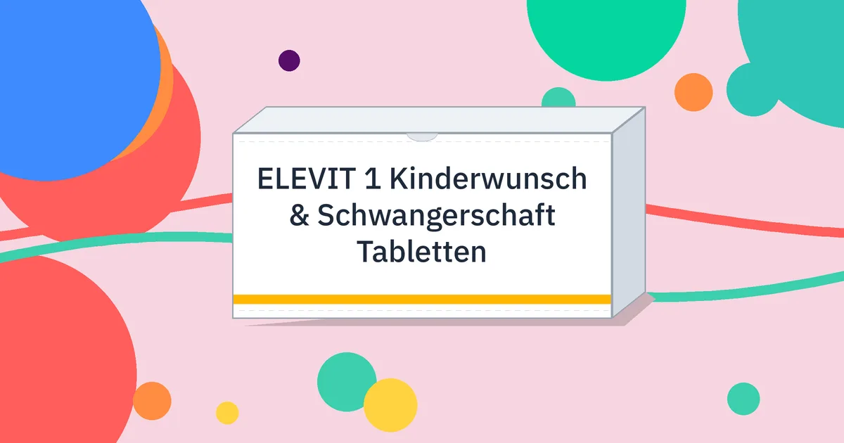 Symbolbild: Packung mit der Aufschrift ELEVIT 1 Kinderwunsch & Schwangerschaft Tabletten (PZN 11677817) – Verfügbarkeit und Bezug in Apotheken in Frankfurt am Main