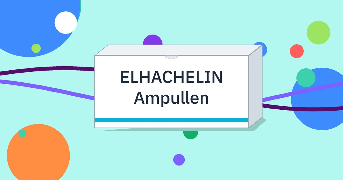 Symbolbild: Packung mit der Aufschrift ELHACHELIN Ampullen (PZN 04190262) – Verfügbarkeit und Bezug in Apotheken in Frankfurt am Main