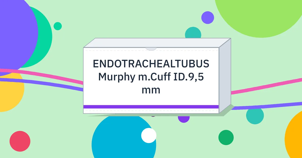 Symbolbild: Packung mit der Aufschrift ENDOTRACHEALTUBUS Murphy m.Cuff ID.9,5 mm (PZN 07218386) – Verfügbarkeit und Bezug in Apotheken in Frankfurt am Main